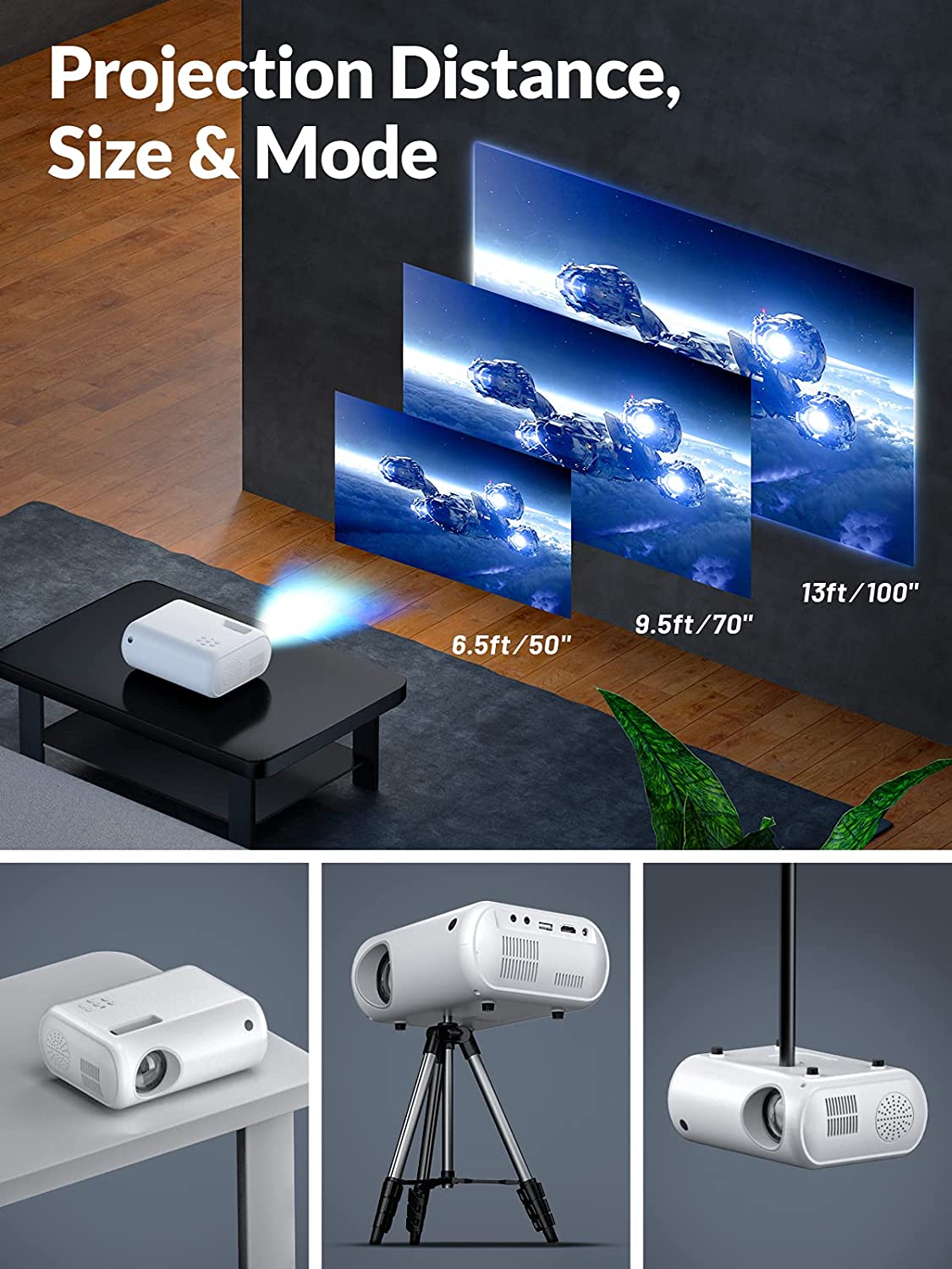 CLOKOWE Portable Projector Review: 7000L, HD1080P