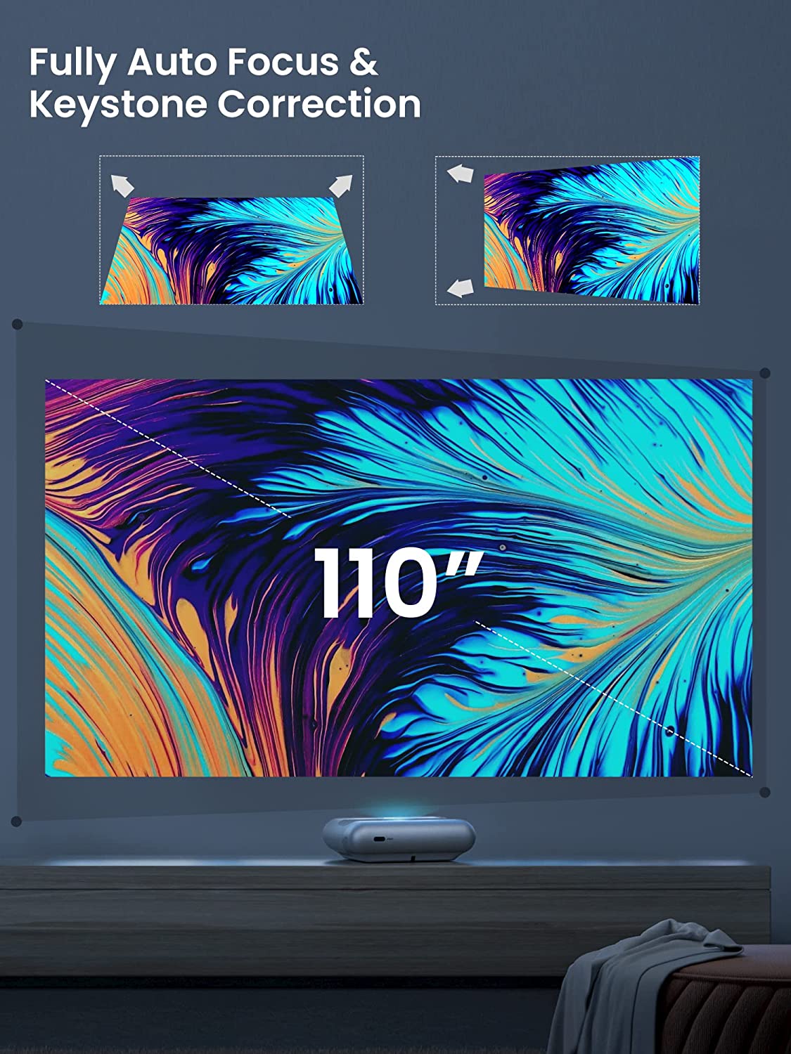 JMGO O1 Pro Ultra Short Throw Projector, 1500ANSI Lumens