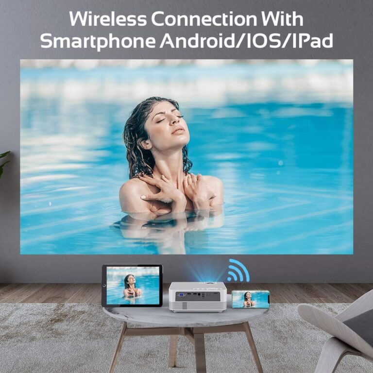 DBPOWER Native 1080P WiFi Bluetooth Projector DBPOWER 8000L Full HD ...